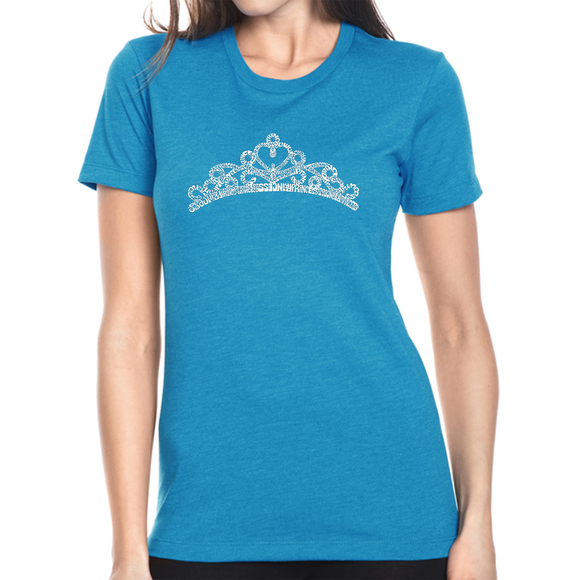 LA Pop Art | Tops | Womens Premium Blend Word Art Tshirt Princess Tiara ...